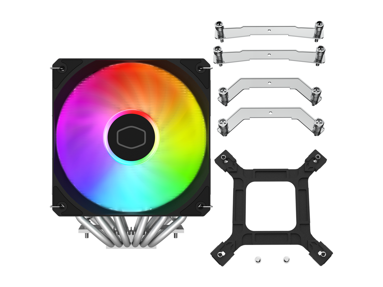 Cooler Master Hyper 620S Dual Tower CPU Air Cooler, ARGB Sync, 120mm PWM Fan, 6 Copper Direct ...