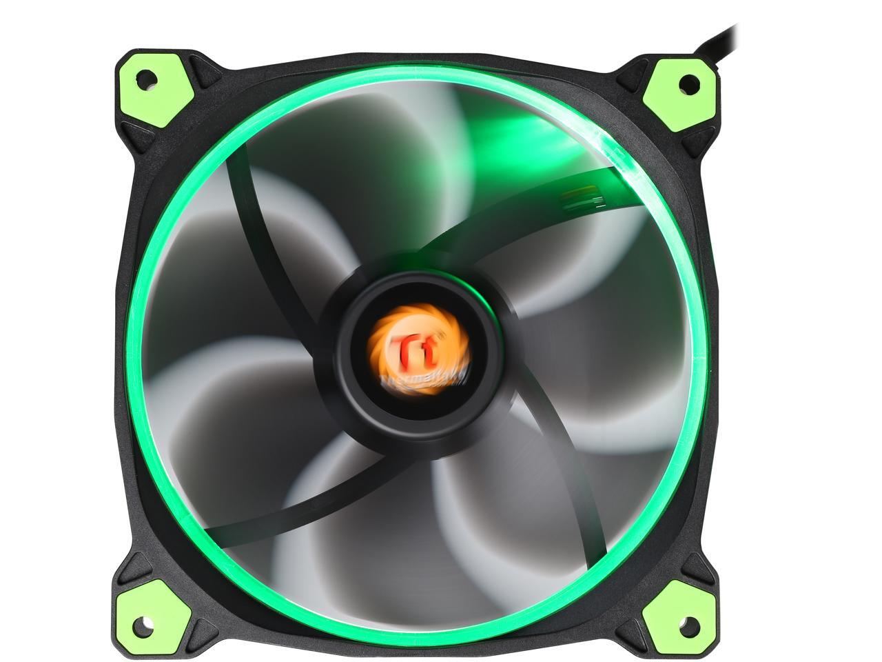 Thermaltake CL-F039-PL14GR-A Green LED Case Fan - Newegg.com