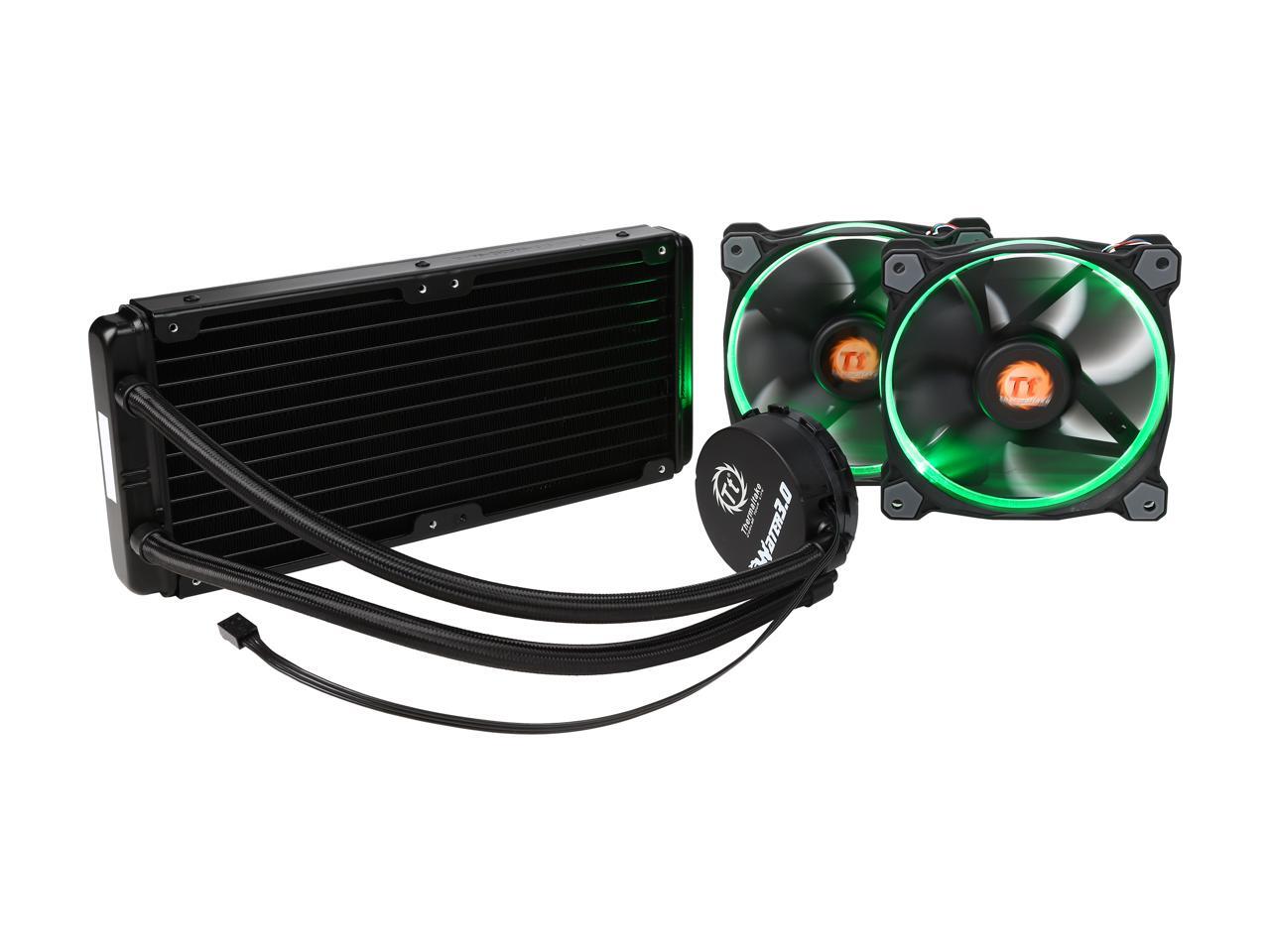 Thermaltake Water 3.0 Riing RGB 240 CL-W107-PL12SW-A Water Cooler ...