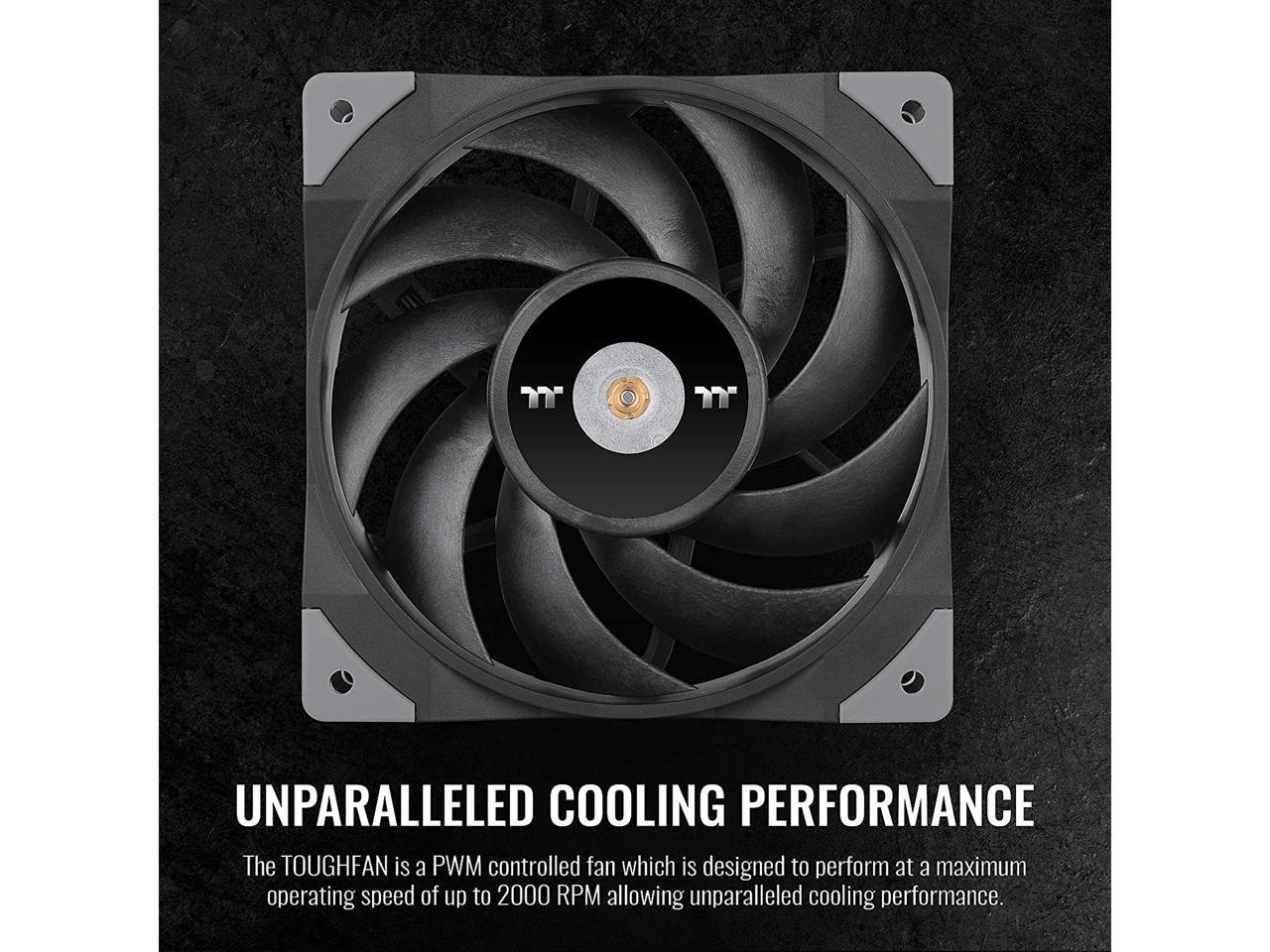 Thermaltake ToughFan 12 High Static Pressure 2000 PWM, Metal-Reinforced ...