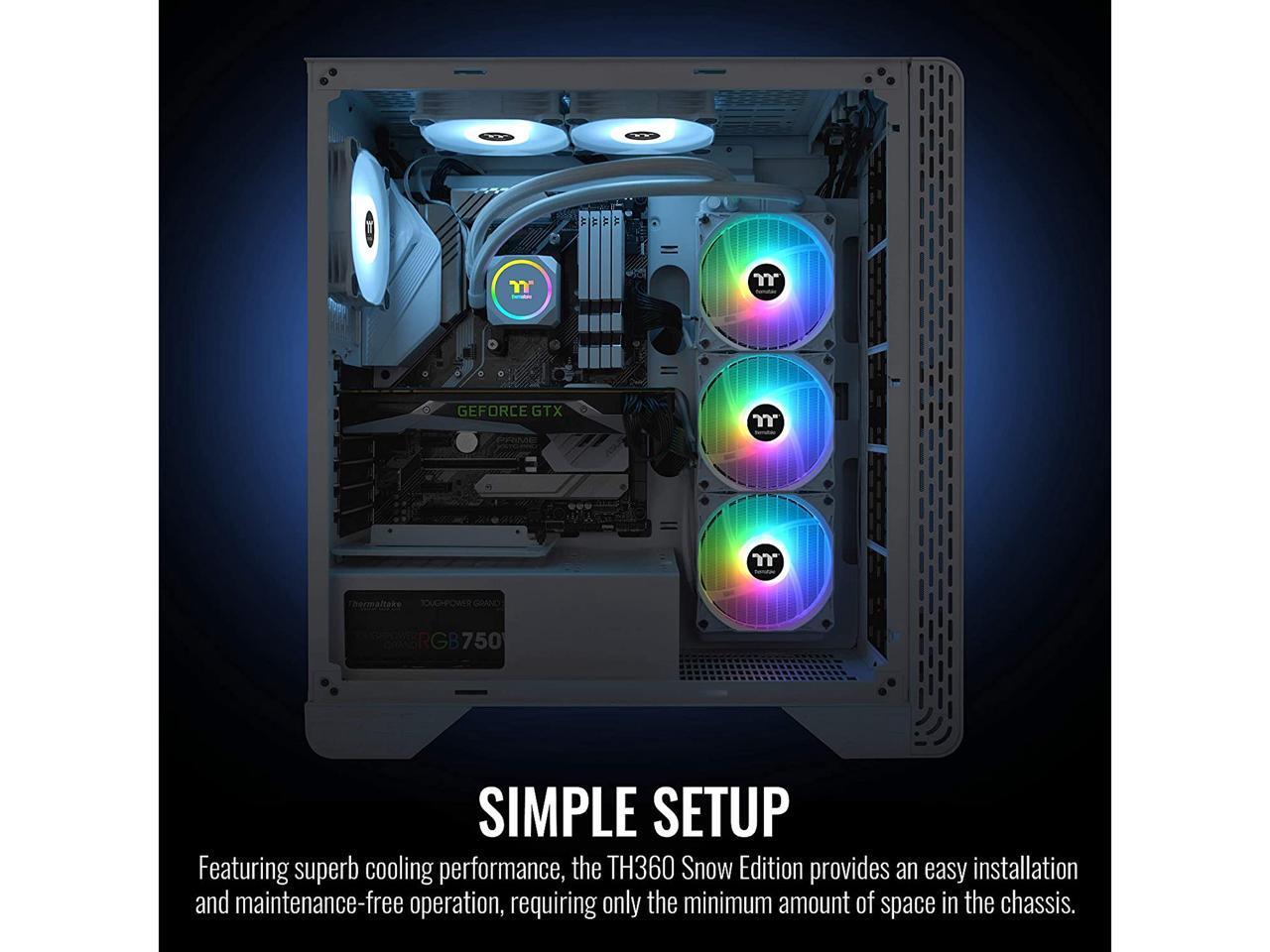 Thermaltake TH360 ARGB Snow Edition AMD /Intel LGA1200 Ready All-in-One ...