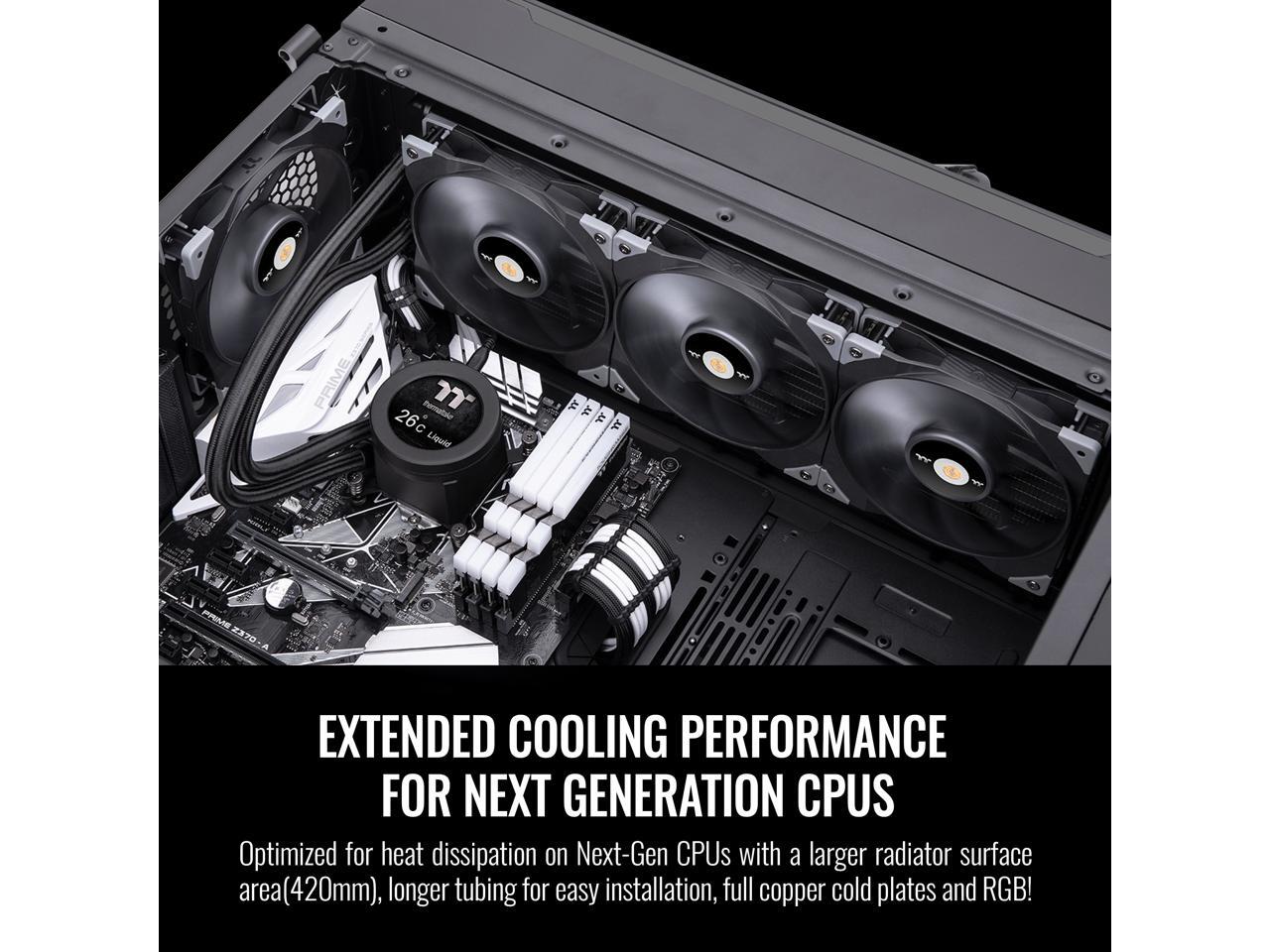 Thermaltake TOUGHLIQUID Ultra 420 RGB CPU Liquid Cooler, AMD(AM5/AM4 ...