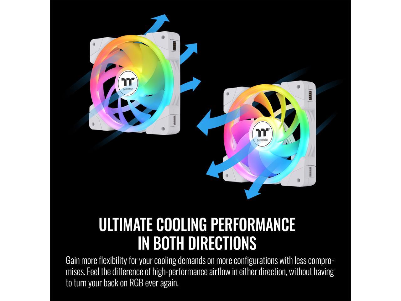 Thermaltake SWAFAN EX 12 ARGB PC Cooling Fan White, 3-Fan pcak, 500 ...