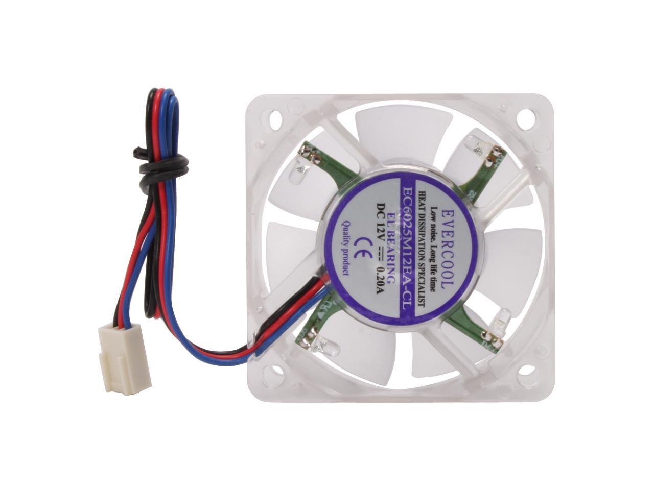 EVERCOOL FAN-LD6025B-EC2 Blue LED Case Cooling Fan - Newegg.com