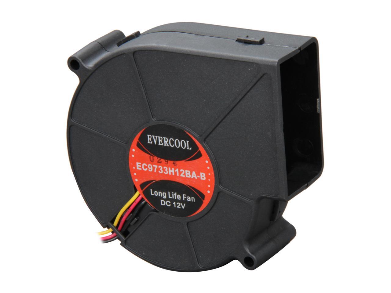 EVERCOOL EC-9733 Series F-EC9733H12BA-B 92mm Blower DC Fan - Newegg.com