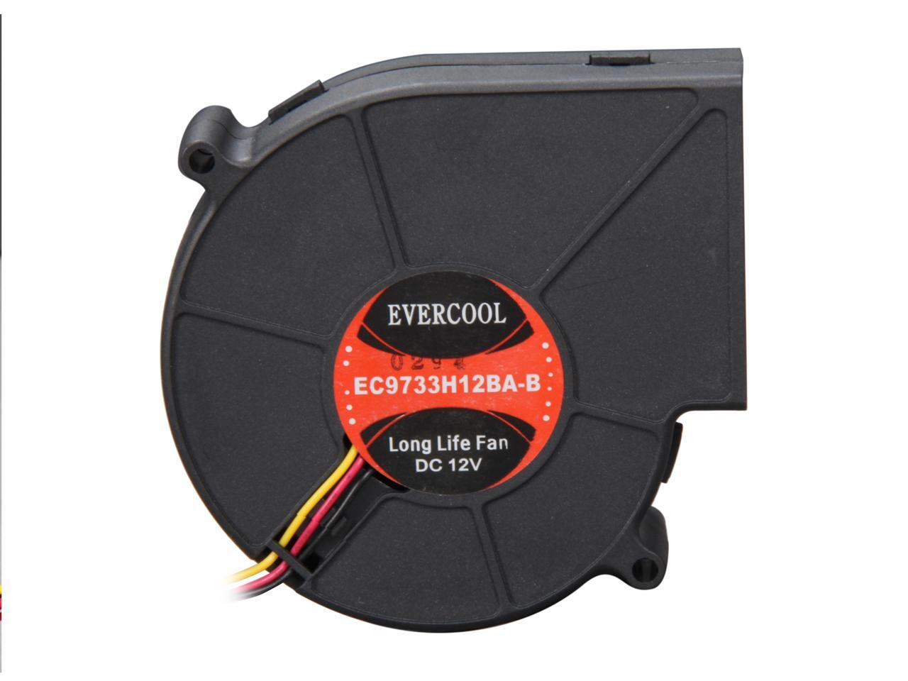 EVERCOOL EC-9733 Series F-EC9733H12BA-B 92mm Blower DC Fan - Newegg.com