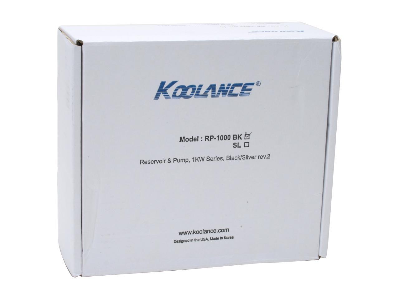 KOOLANCE Reservoir & Pump, RP-1000BK, Black [no nozzles] - Newegg.com