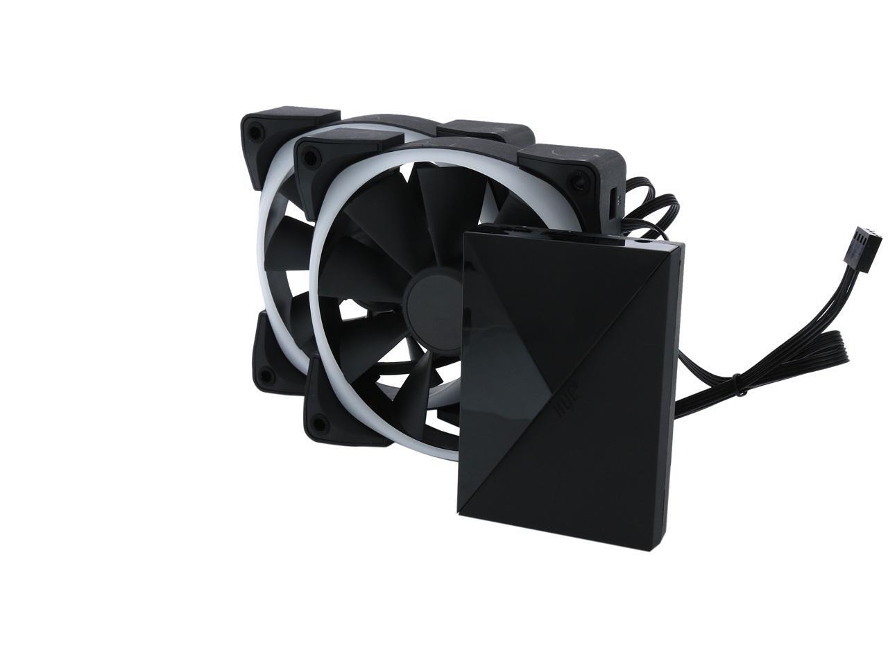 NZXT RF-AR120-C1 RGB LED Aer RGB120 & HUE+ 2 x Advanced RGB LED PWM Fan ...