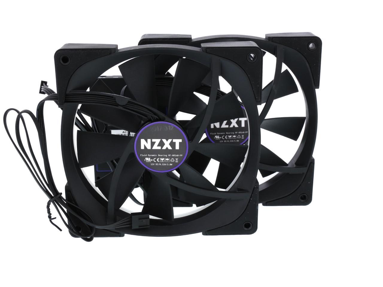 NZXT RF-AR140-C1 RGB LED Aer RGB140 & HUE+ 2 x Advanced RGB LED PWM Fan ...