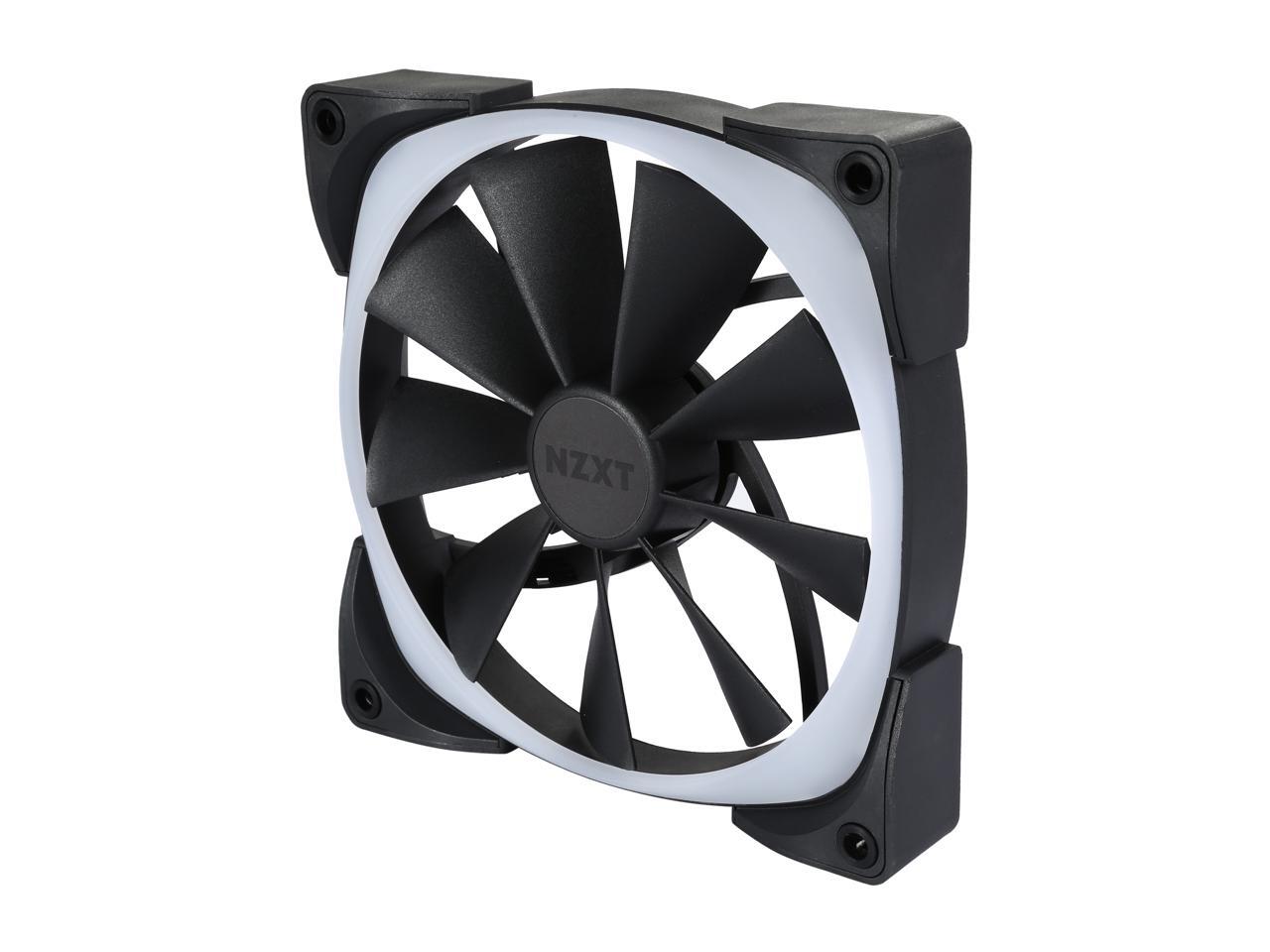 NZXT RF-AR140-B1 RGB LED Aer RGB140 Advanced RGB LED PWM Fan for HUE+ ...