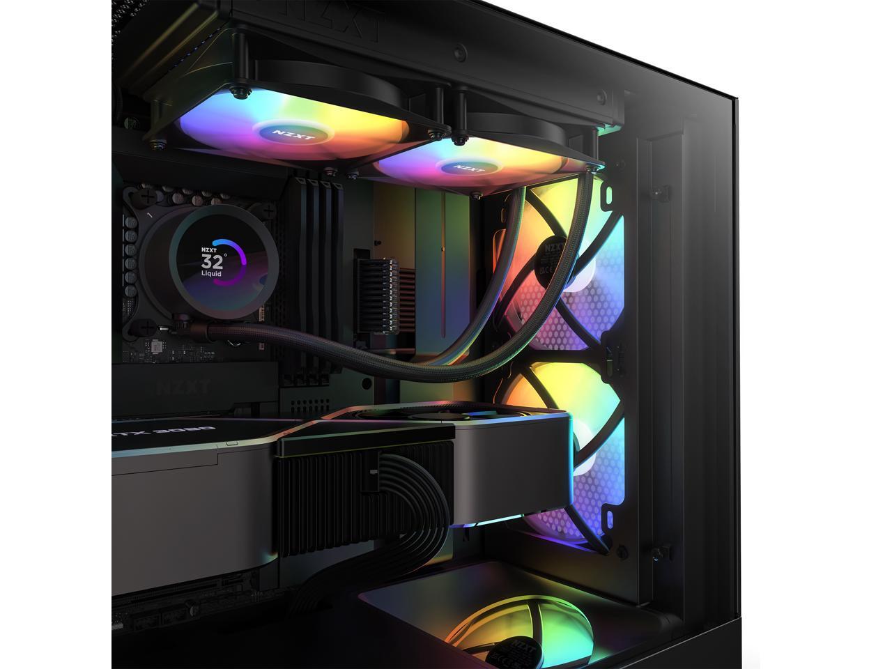 NZXT F120 RGB Core Fan - RF-C12SF-B1 - 120mm Hub-Mounted RGB Fan ...