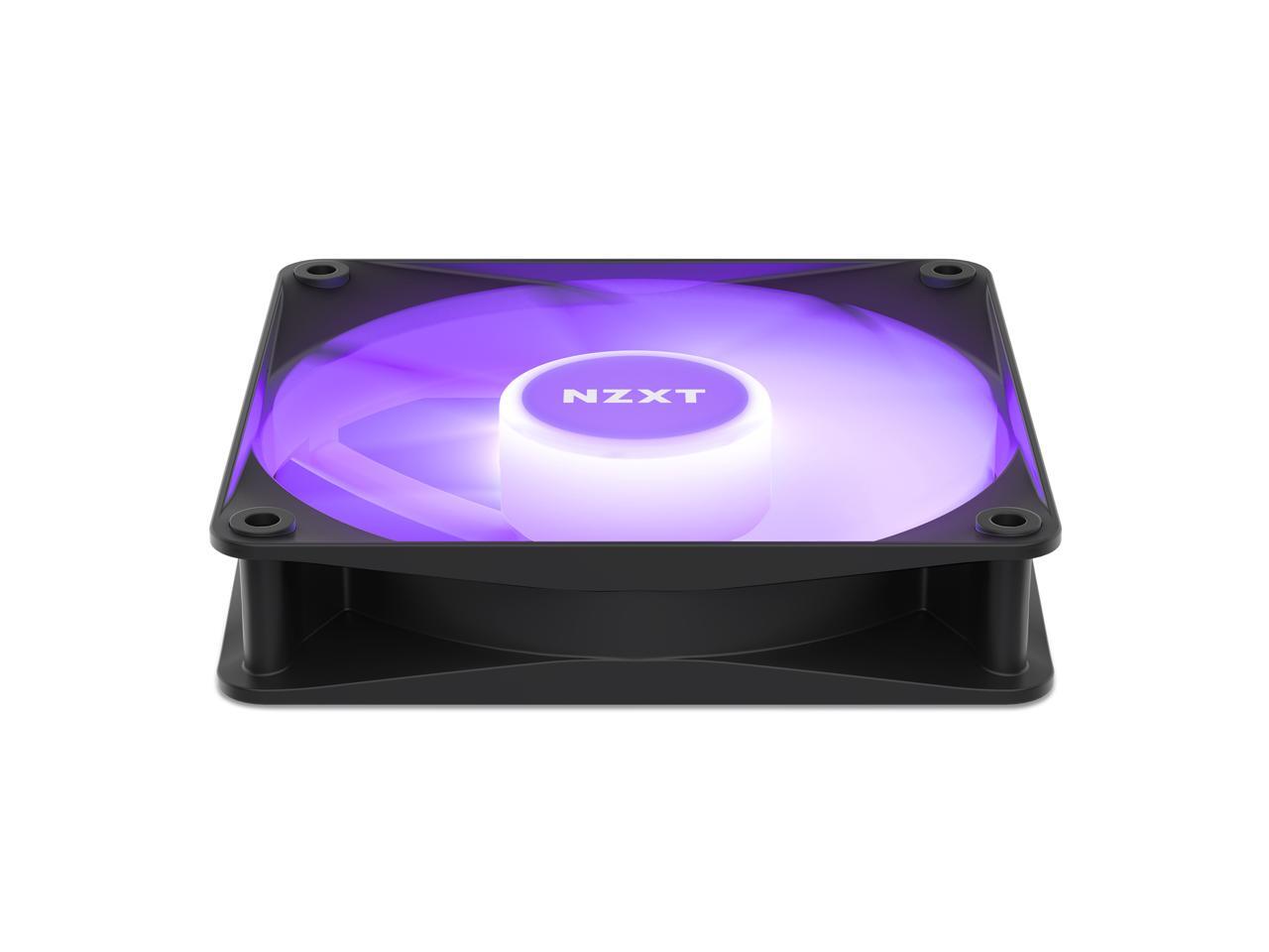 NZXT F120 RGB Core Fan - RF-C12TF-B1 - 120mm Hub-Mounted RGB Fan ...