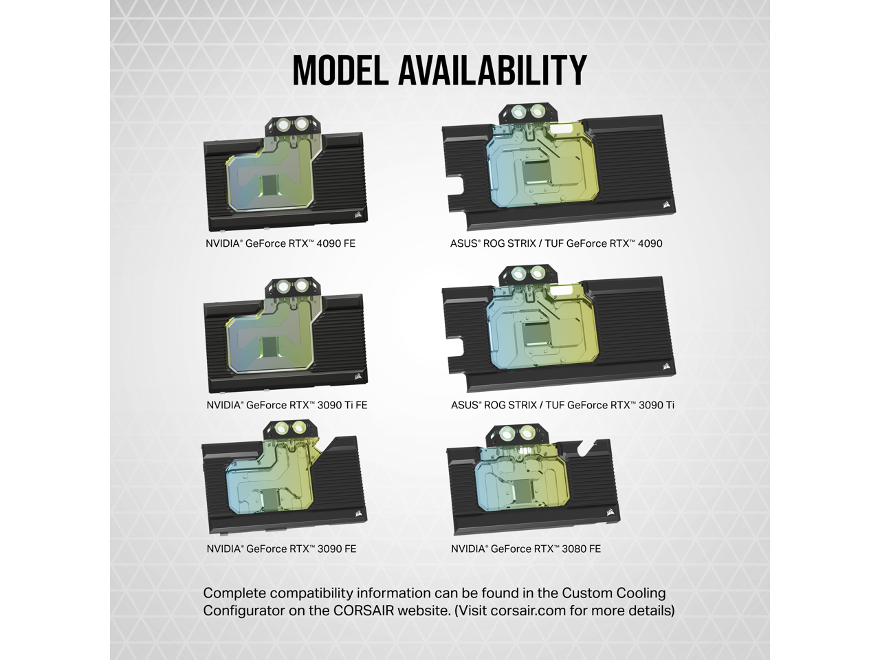 CORSAIR Hydro X Series XG7 RGB 4090 FOUNDERS EDITION GPU Water Block ...