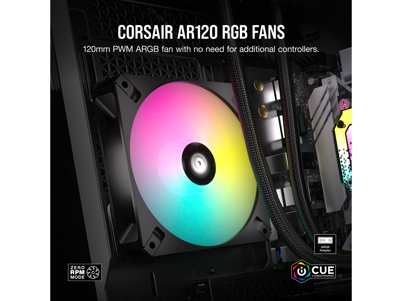CORSAIR iCUE AR120 RGB Digital 120mm ARGB-Compatible Fans - Triple Fan ...