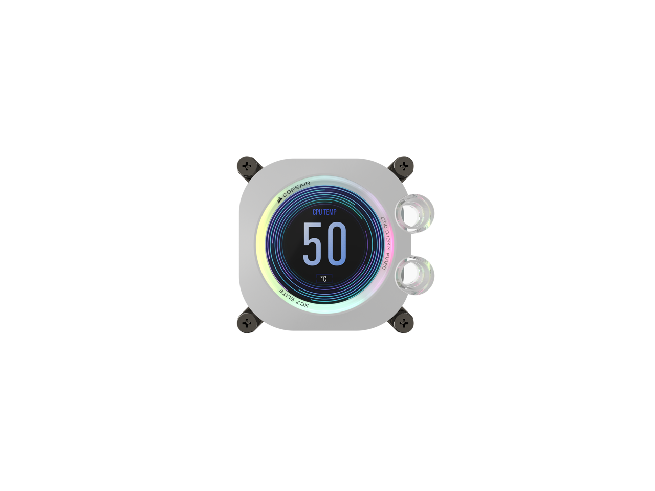CORSAIR XC7 RGB ELITE LCD WHITE CPU Water Block - 480x480 IPS LCD ...