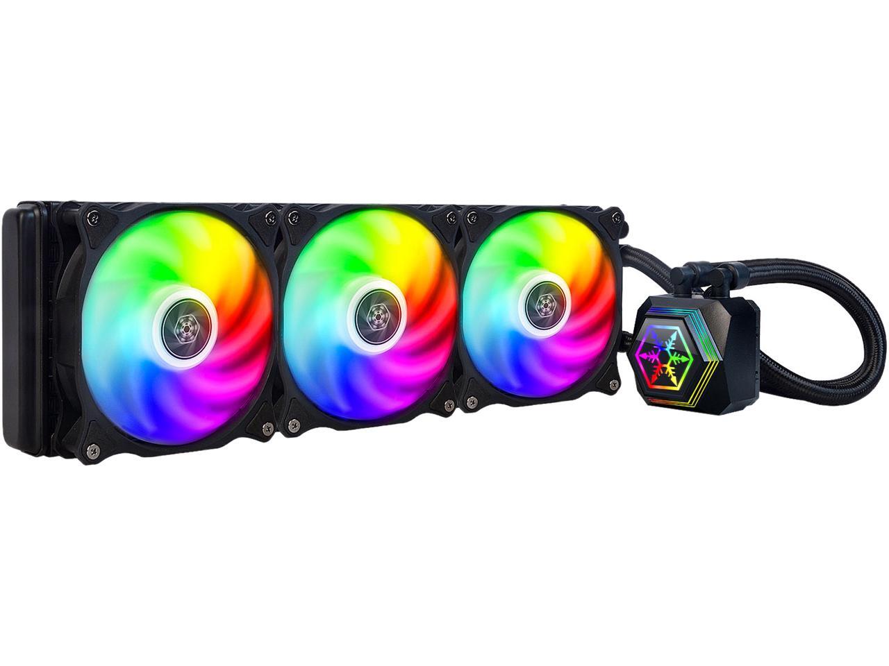 SilverStone PF360-ARGB AIO CPU Liquid Cooling/ARGB/Triple 120mm PWM Fan ...