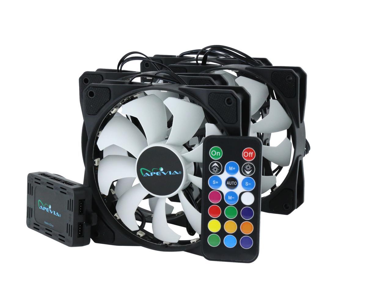 Apevia FR412L-RGB FrostBlade 120mm Silent Addressable RGB Color ...