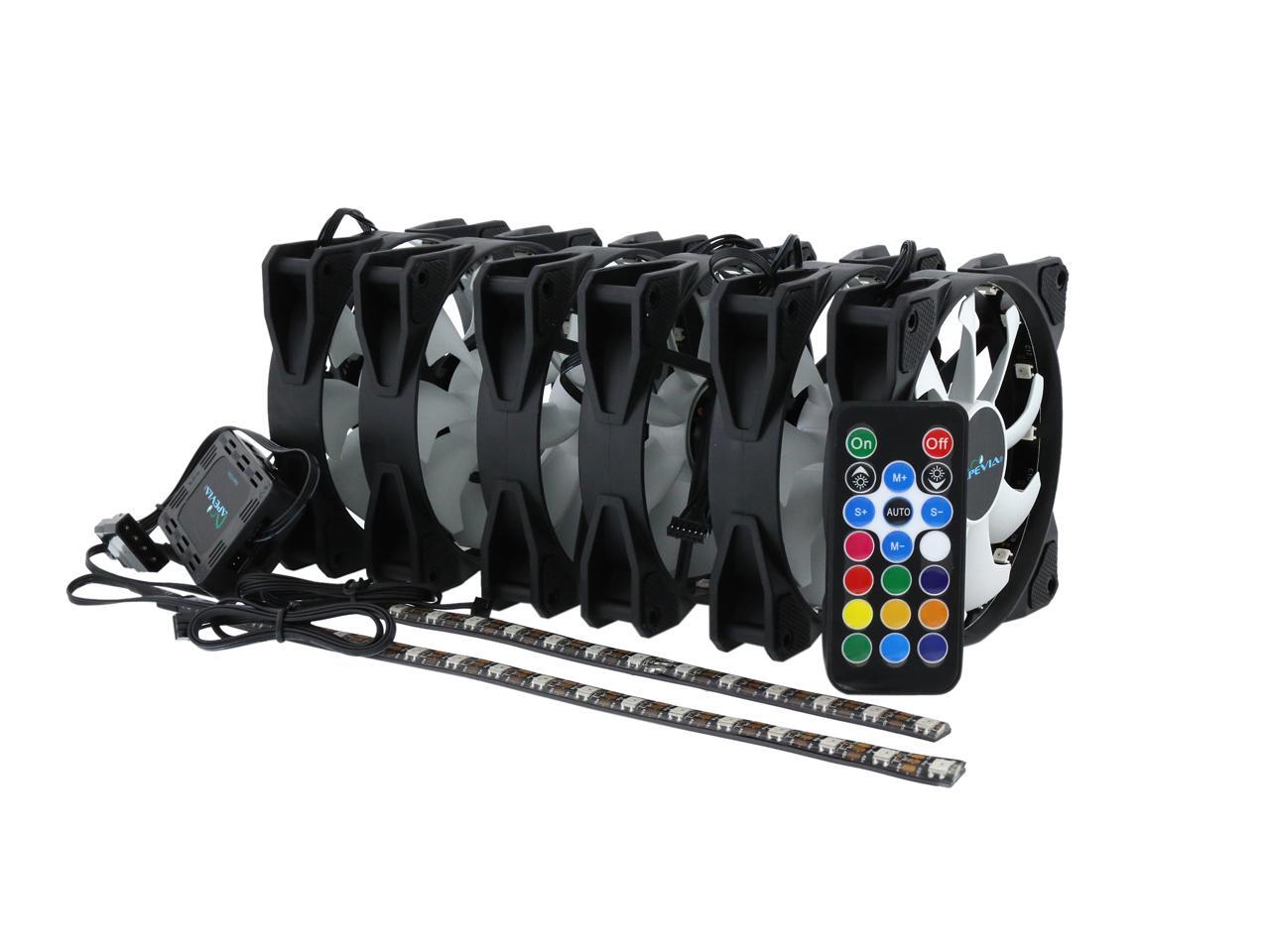 Apevia FR612L2S-RGB FrostBlade 120mm Silent Addressable RGB Color ...
