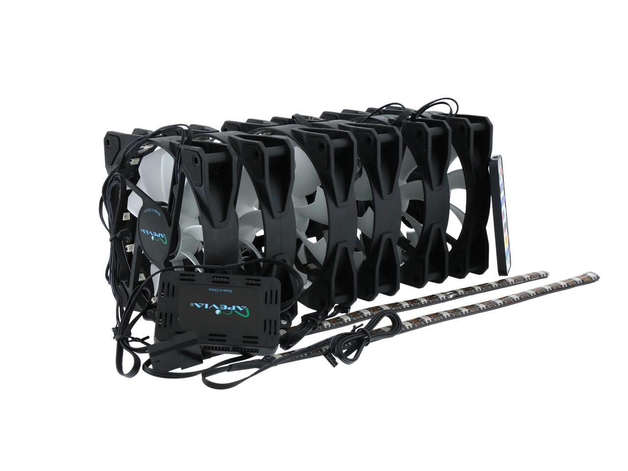 Apevia FR612L2S-RGB FrostBlade 120mm Silent Addressable RGB Color ...