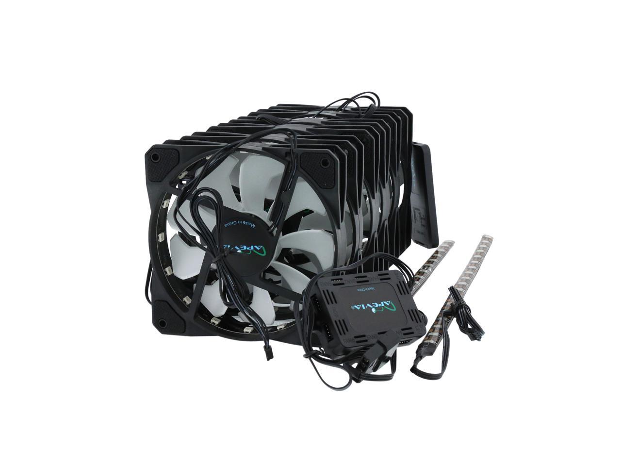 Apevia FR612L2S-RGB FrostBlade 120mm Silent Addressable RGB Color ...