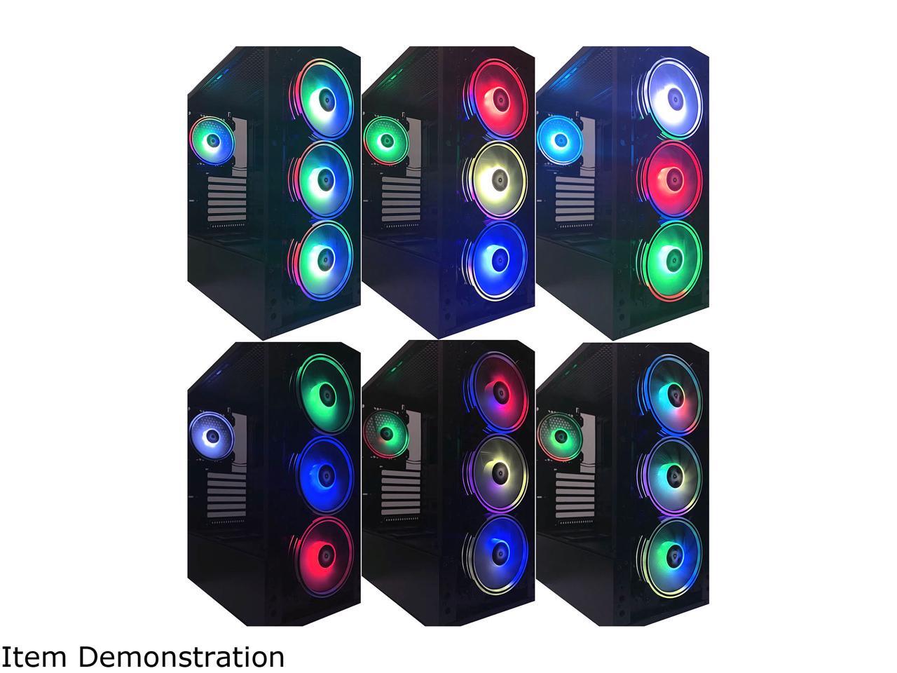 Apevia Electro ET4-RGB 120mm Silent Addressable RGB Color Changing LED ...