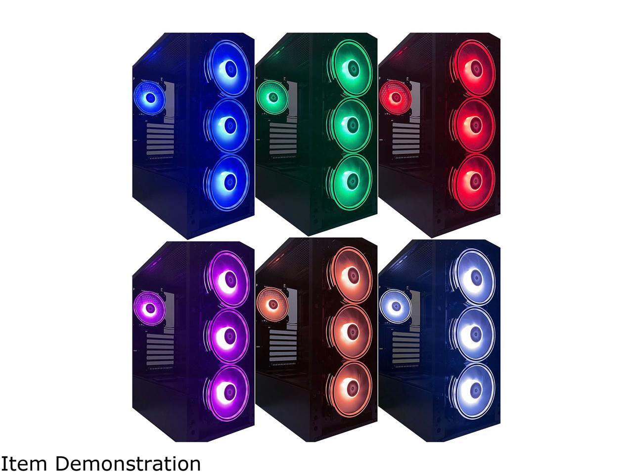 Apevia Electro ET42-RGB 120mm Silent Addressable RGB Color Changing LED ...