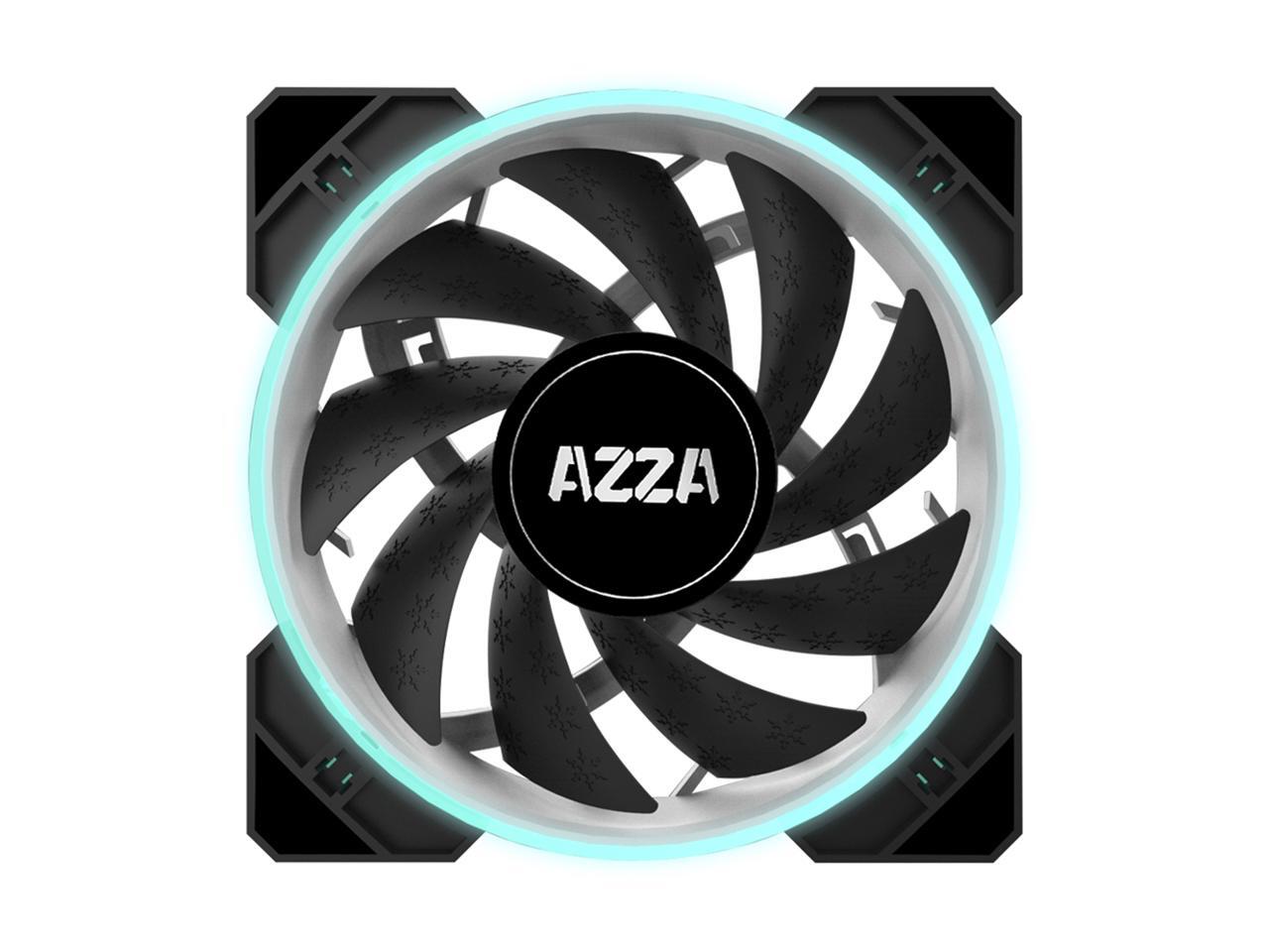 AZZA HURRICANE RGB Fan(16.8M-color), FNAZ-12RGB-B011, Black. (Single ...