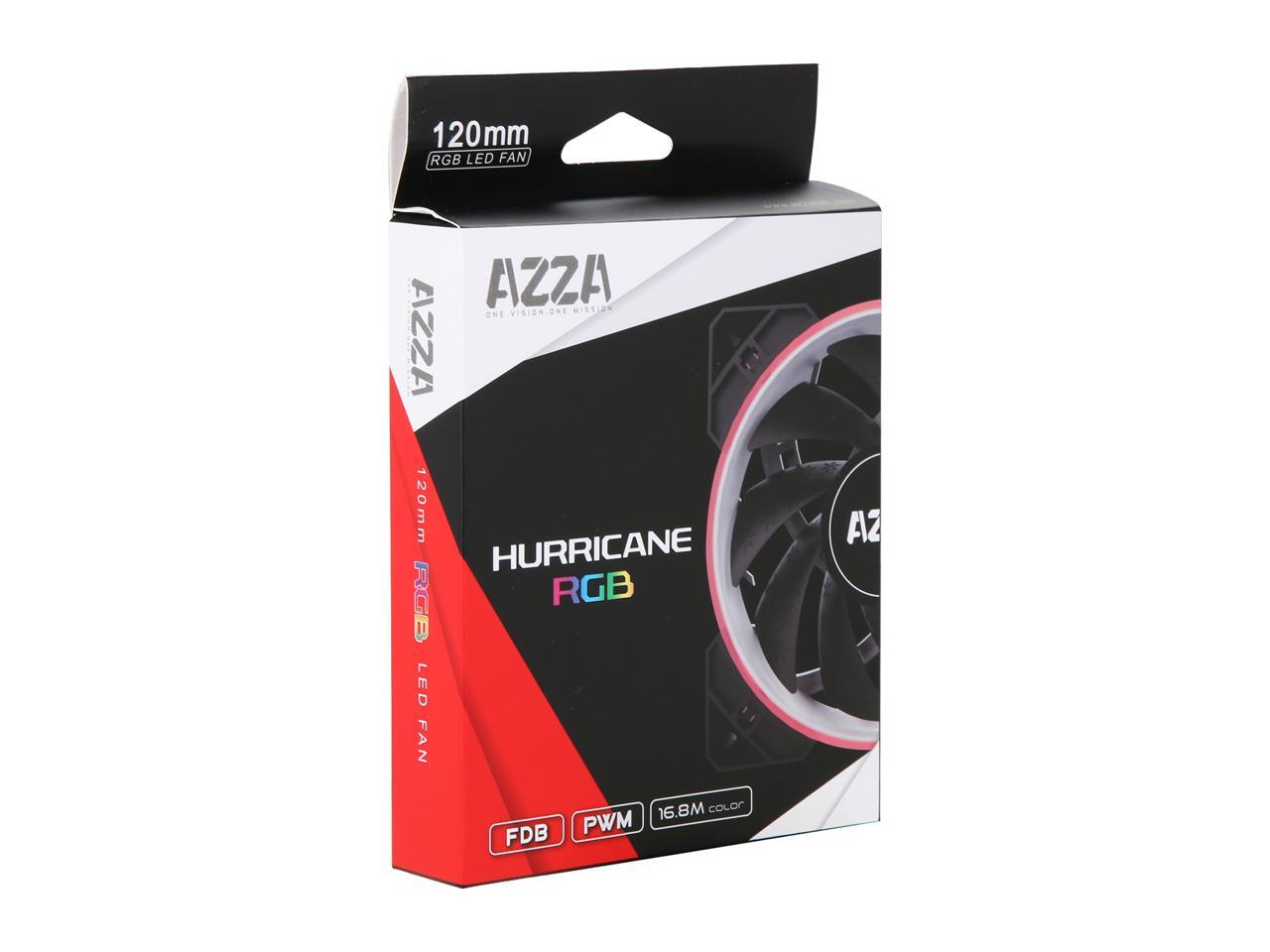 AZZA HURRICANE RGB Fan(16.8M-color), FNAZ-12RGB-B011, Black. (Single ...