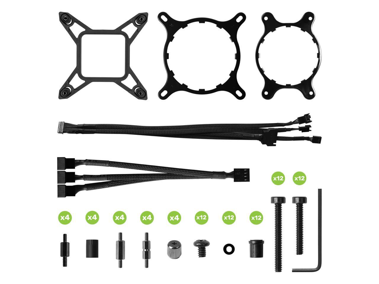 EVGA CLCx 360mm All-In-One LCD CPU Liquid Cooler, 3x 120mm PWM ARGB ...