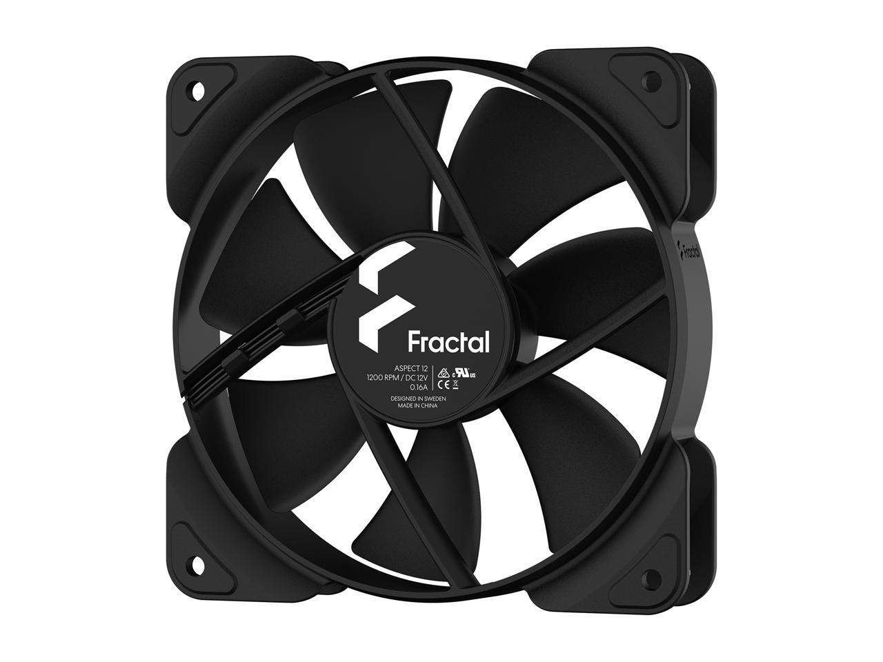 Fractal Design Aspect 12 Black 120 mm 1200 RPM Computer Case Fan ...