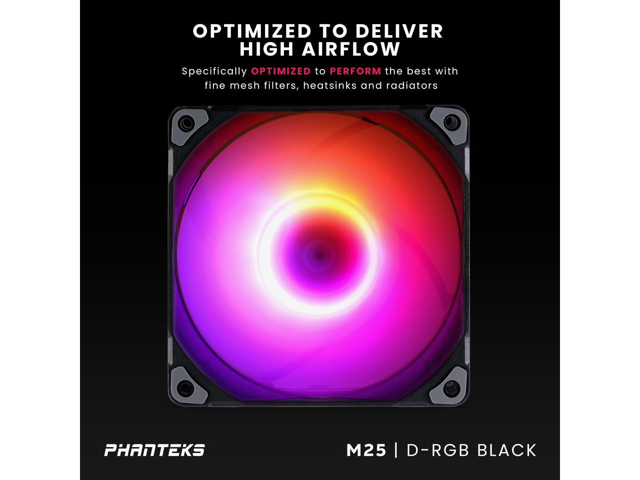 Phanteks M25-120 D-RGB fan, High-Airflow radiator performance, PWM ...