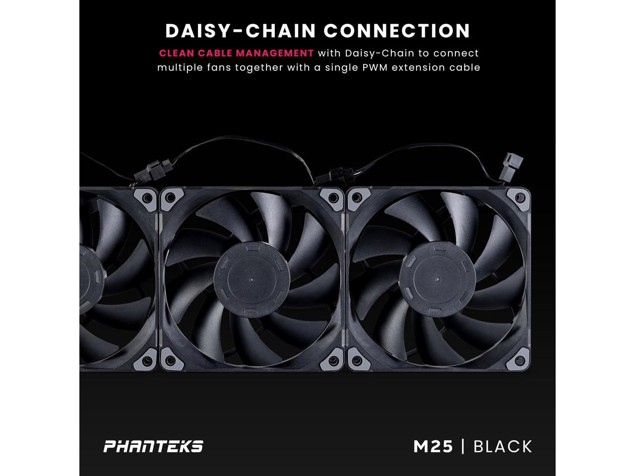 Phanteks M25-120 fan, High-Airflow radiator performance, PWM control up ...
