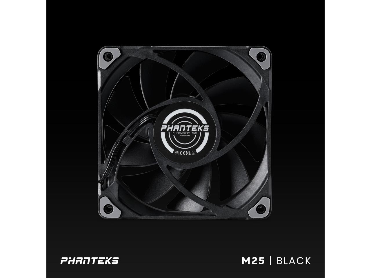 Phanteks M25-120 fan, High-Airflow radiator performance, PWM control up ...