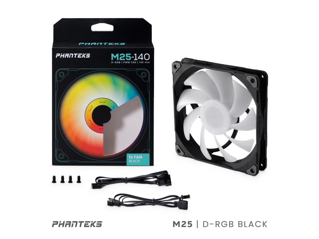Phanteks M25-140 D-RGB fan, High-Airflow radiator performance, PWM ...