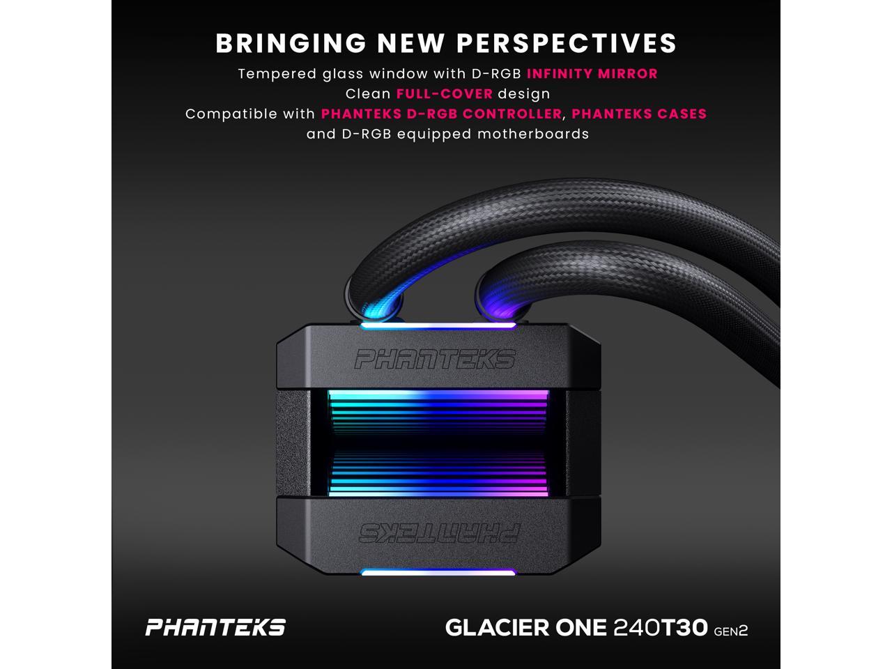 Phanteks Glacier One 240T30 Gen 2 D-RGB AIO Liquid CPU Cooler, 240mm ...