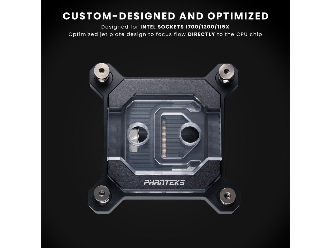 Phanteks Glacier C370I CPU Water Block for Intel Sockets 1700/1200/115x ...