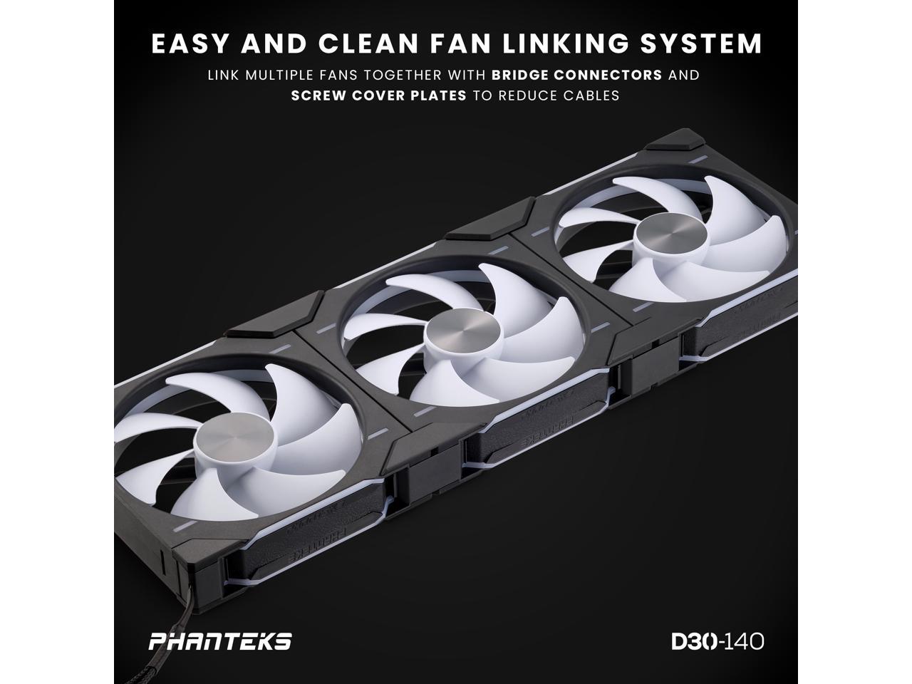 Phanteks D30-140 DRGB PWM FAN, Premium D-RGB Performance Fan, ARGB/DRGB ...