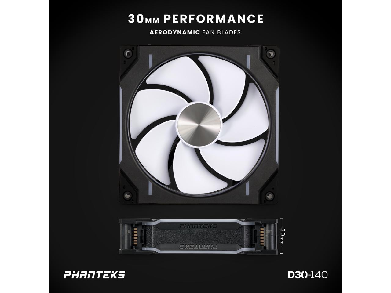 Phanteks D30-140 DRGB PWM Fan, Reverse Airflow Model, Premium D-RGB ...
