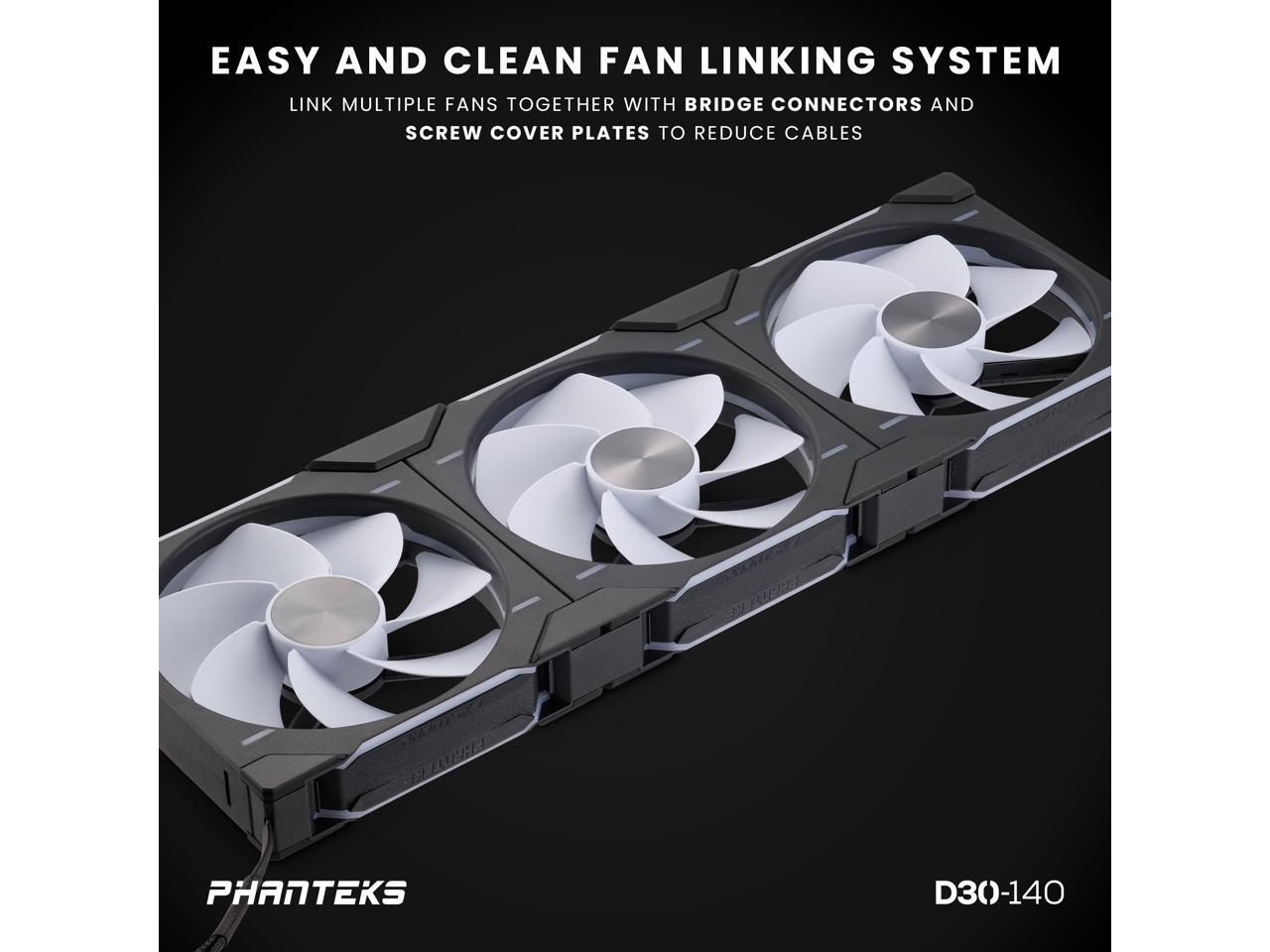 Phanteks D30-140 DRGB PWM FAN 3Pack, Reverse Airflow Model, Premium D ...