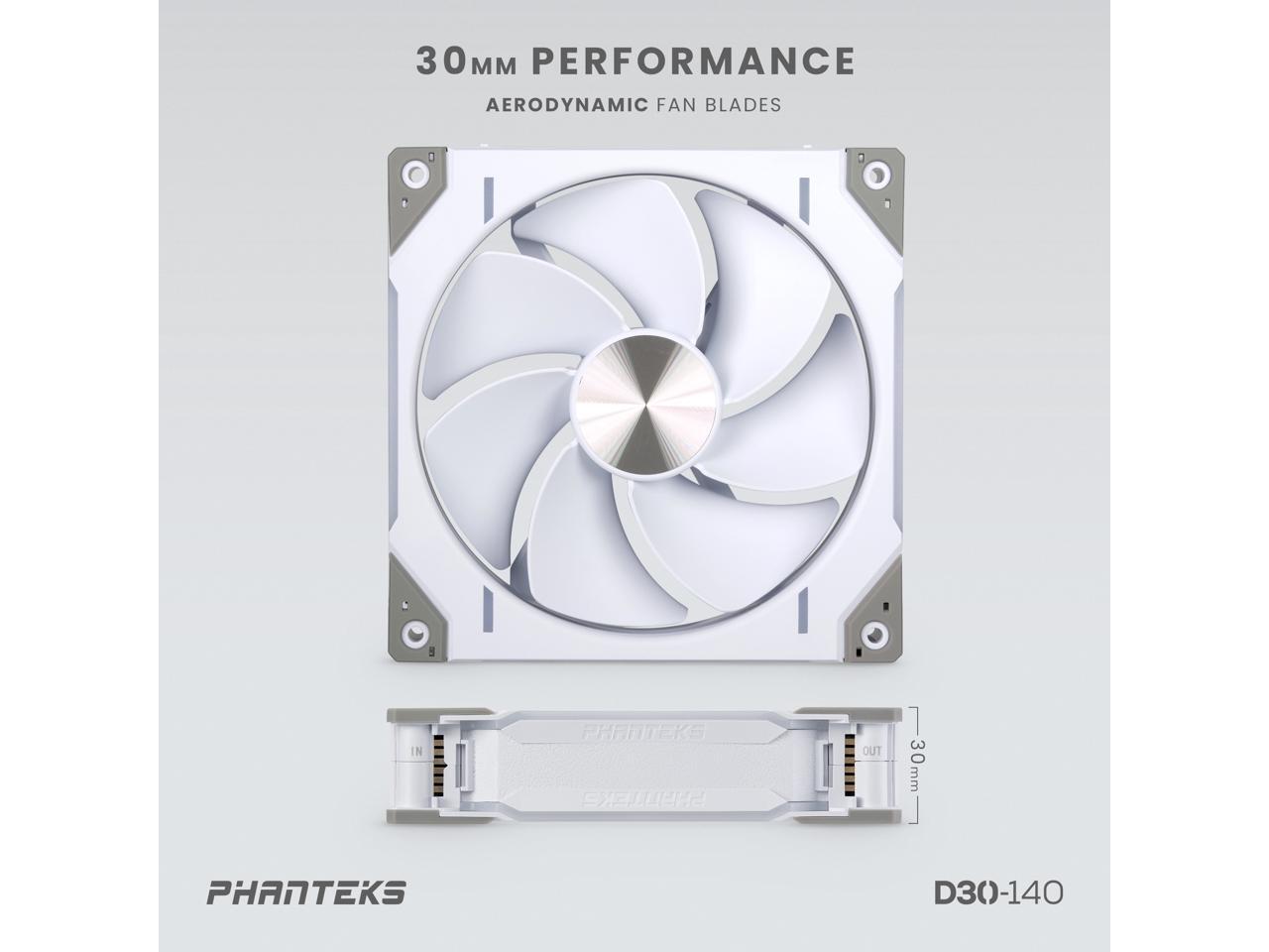 Phanteks D30-140 DRGB PWM FAN 3Pack, Reverse Airflow Model,Premium D ...
