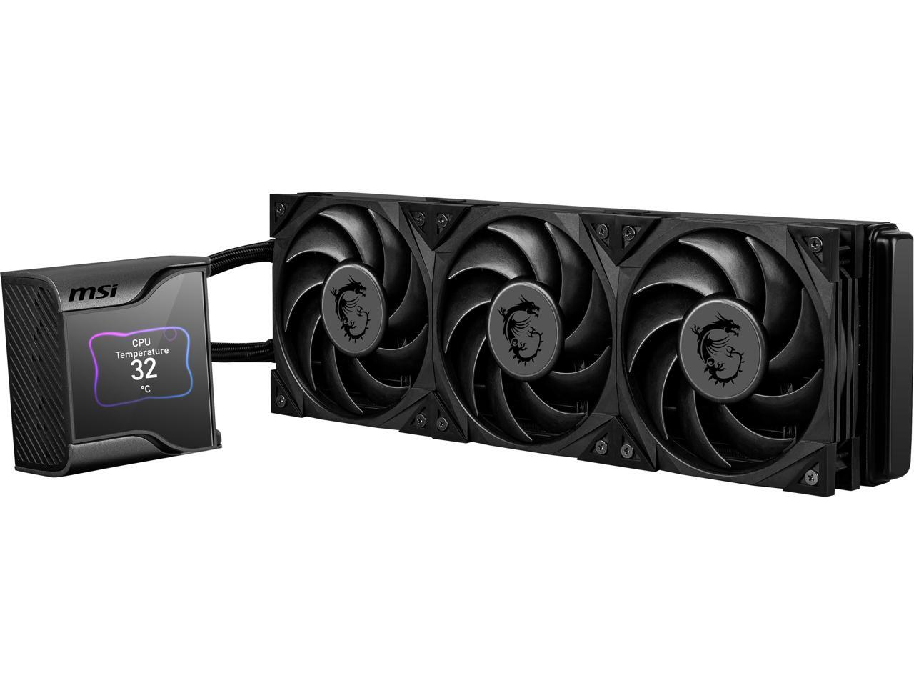 MSI MEG Core Liquid S360 AIO Liquid CPU Cooler, 2.4" IPS Display 360mm ...