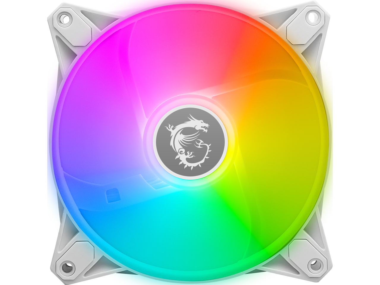 MSI MPG F120 ARGB-2W 120mm PWM Addressable RGB LED Case Fan White ...