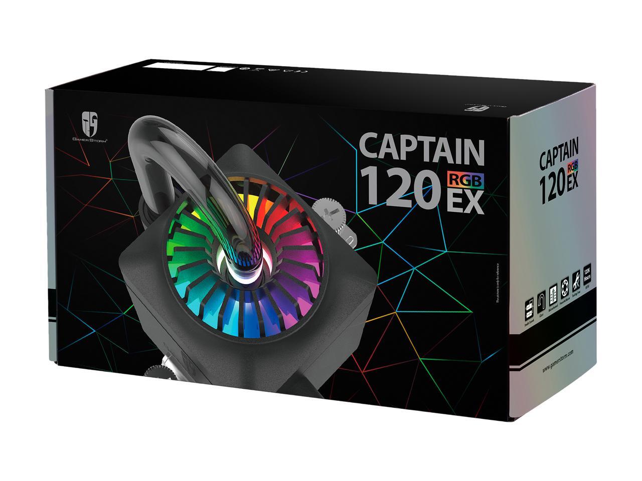 DEEPCOOL Gamer Storm CAPTAIN 120EX RGB-AIO CPU Liquid Cooler 120mm RGB ...