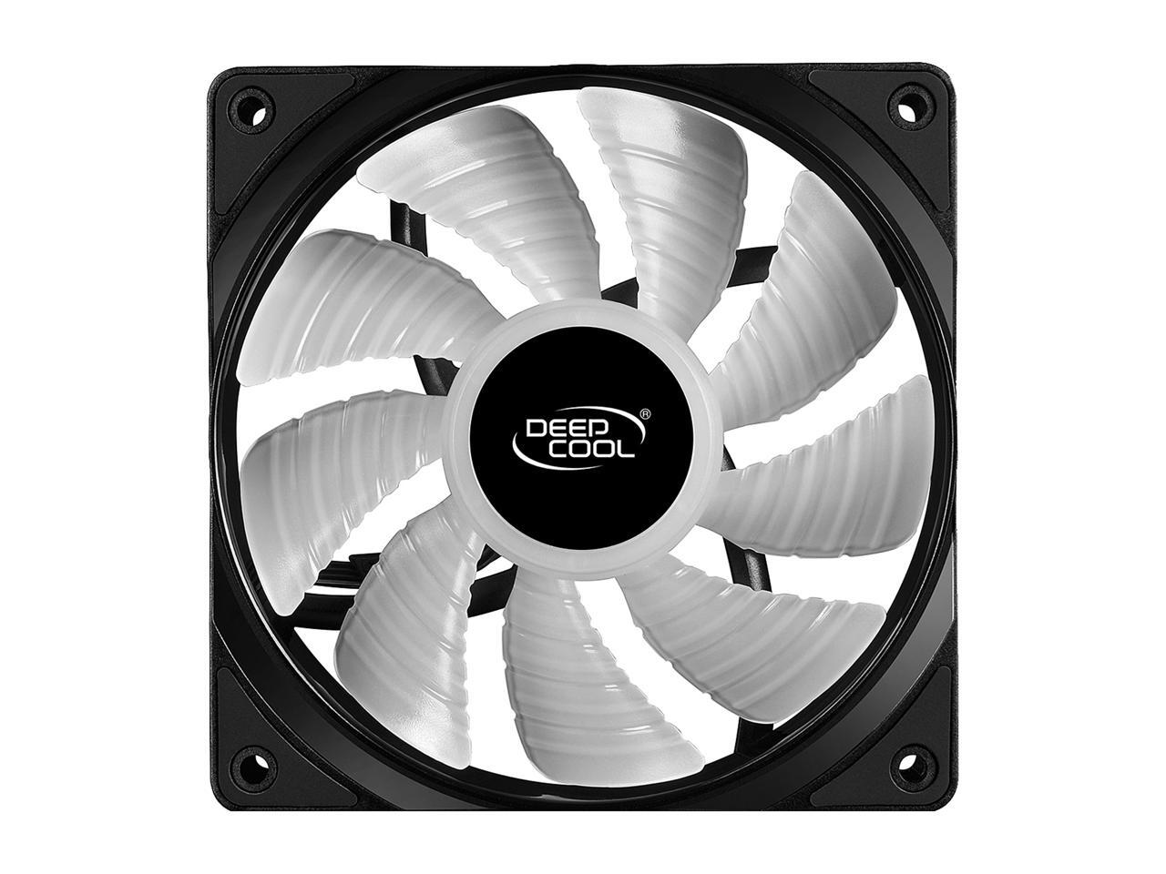 DEEPCOOL RF 120 Ultra Quiet PWM Fan 6 high brightness controlable RGB ...