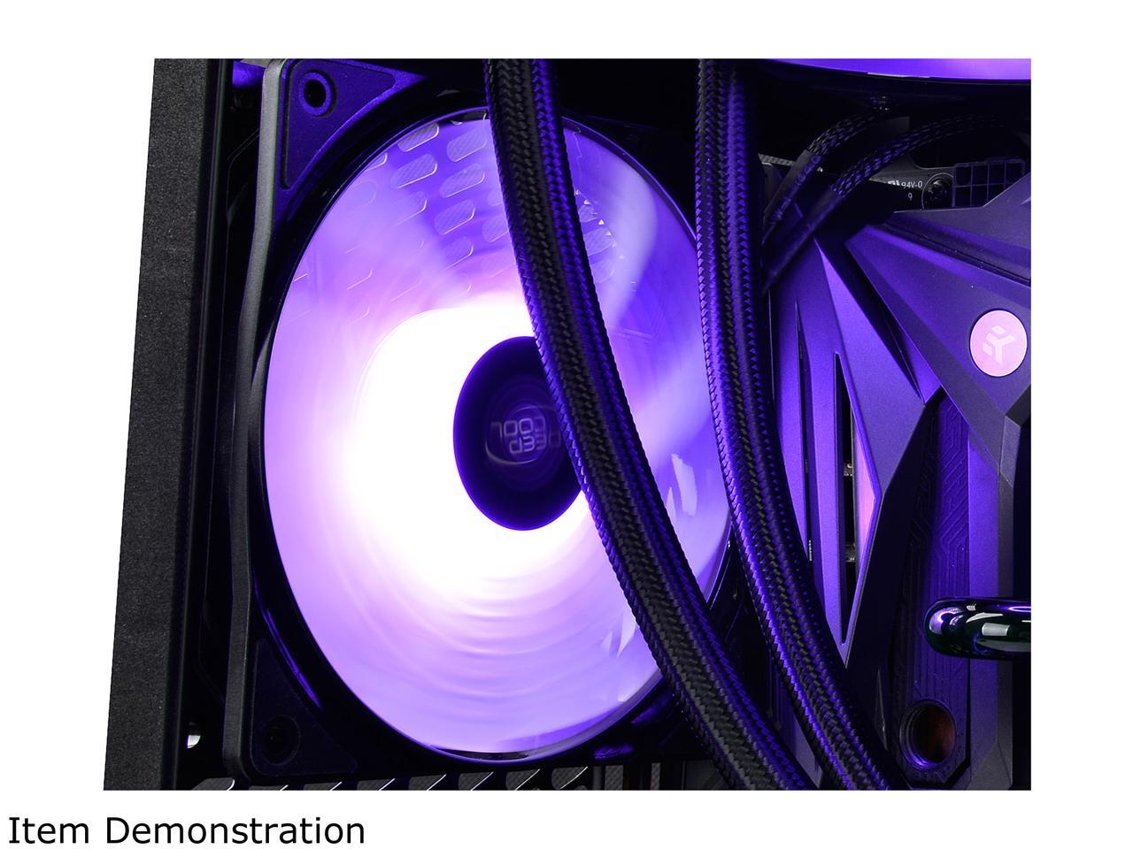 DEEPCOOL RF 120 Ultra Quiet PWM Fan 6 high brightness controlable RGB ...