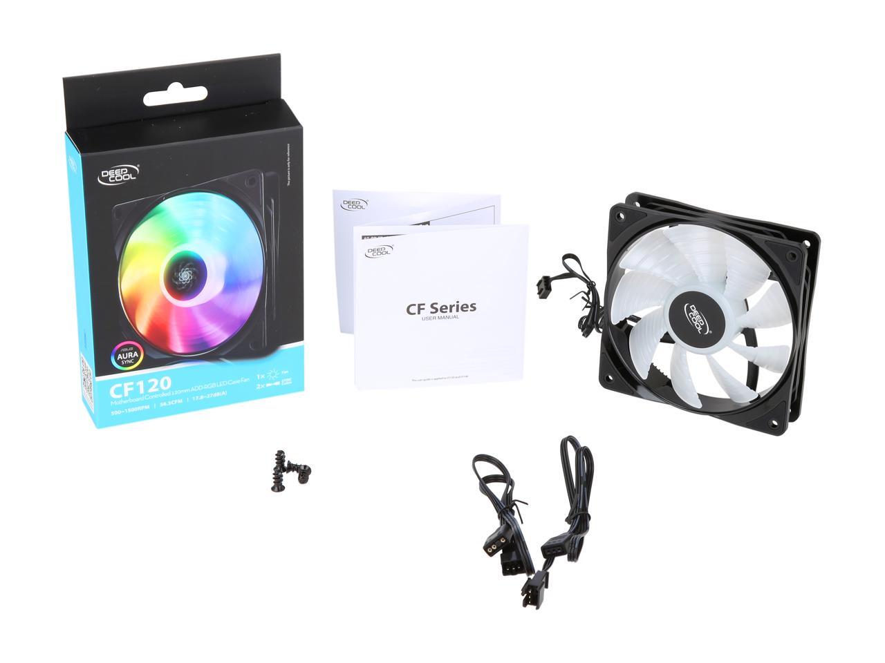 DEEPCOOL CF 120 Super Silent PWM intelligent control Addressable RGB ...