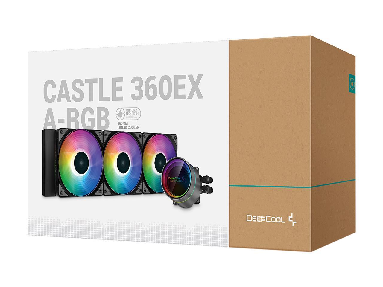 DeepCool CASTLE 360EX A-RGB AIO Liquid CPU Cooler with Anti-Leak ...