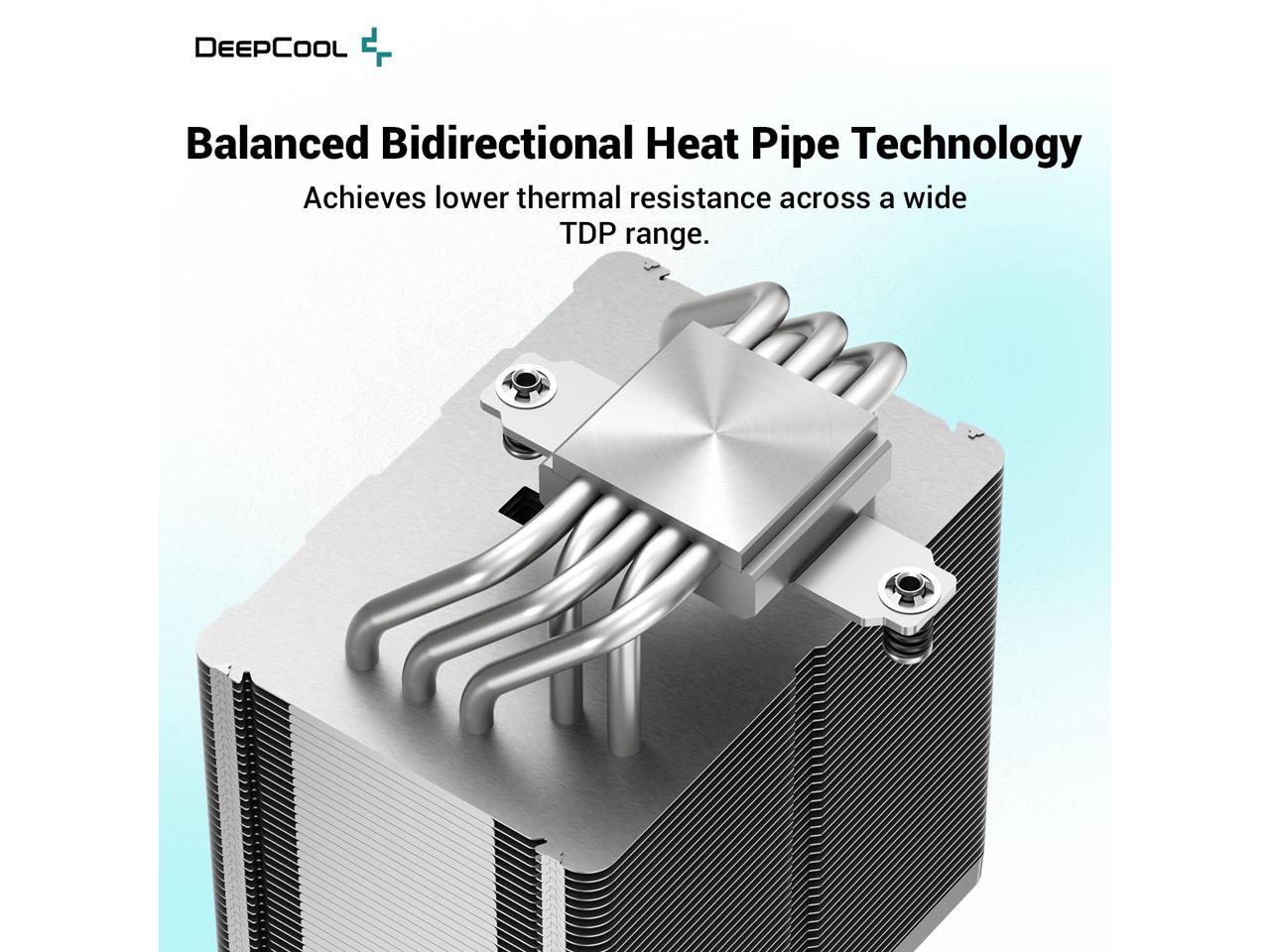 DeepCool AK500 High-Performance CPU Cooler, 5 Copper Heat Pipes, Single ...