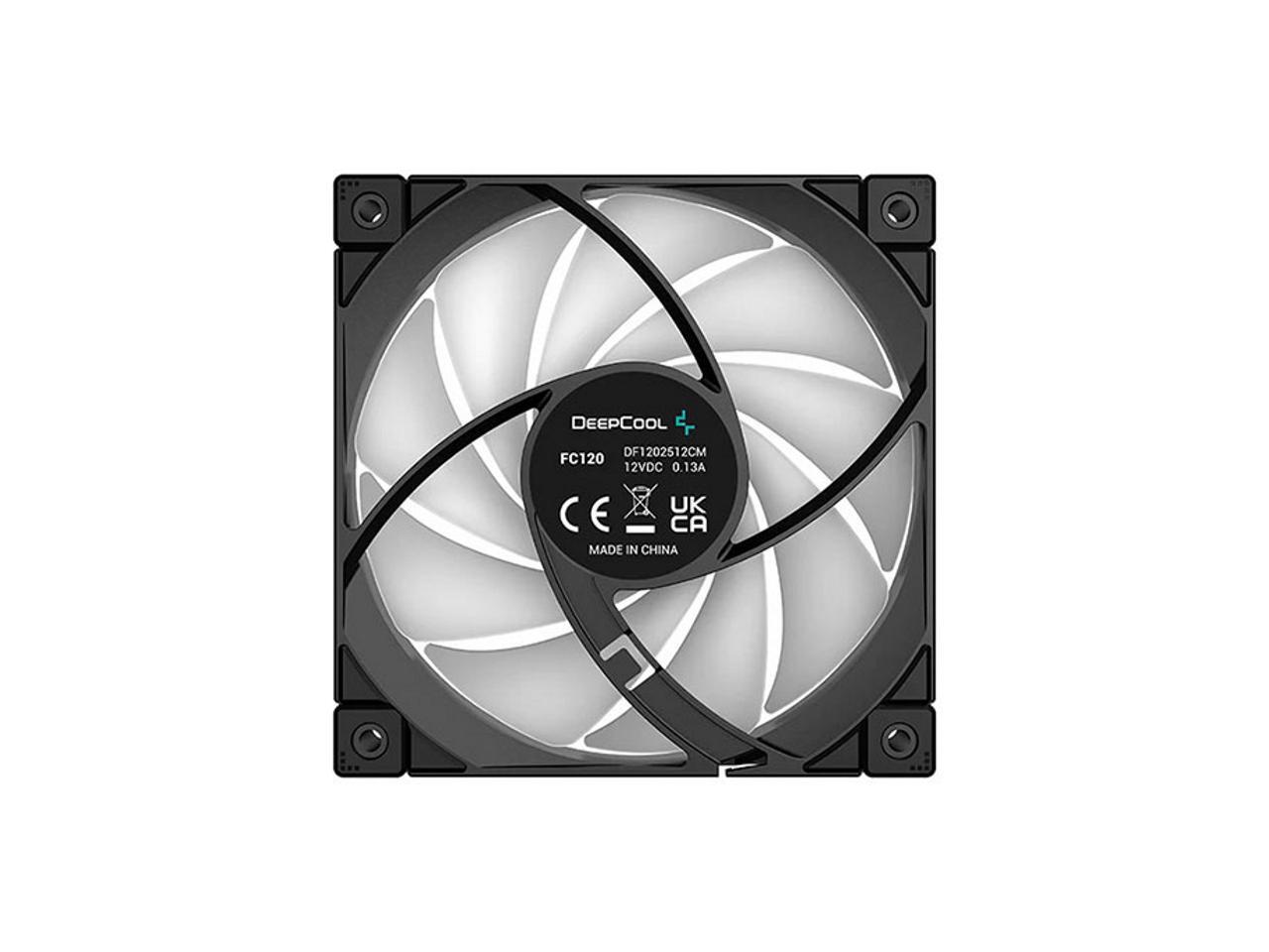 DeepCool FC120 Black 3 IN 1 RGB PWM Fan (R-FC120-BKAMN3-G-1) Hydro ...