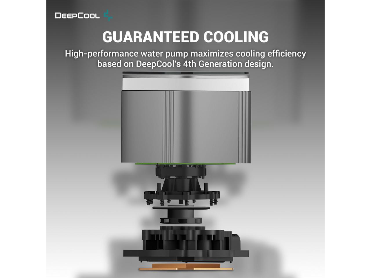 DeepCool LS720 SE Liquid Cooler 360mm 4th Gen Dual-Chamber Pump 3100RPM ...